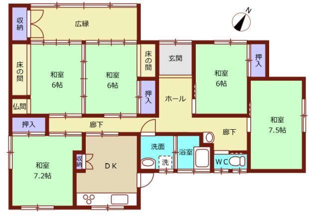 【ハトマークサイト】福岡県古賀市谷山の 5LDK 中古一戸建