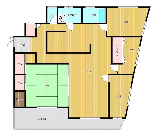 【ハトマークサイト】福岡県福岡市中央区平尾2丁目の 小野屋ビル301 4LDK アパート
