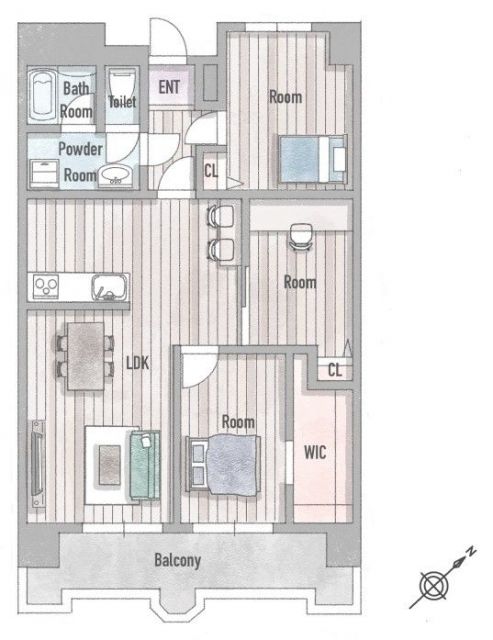 【ハトマークサイト】福岡県北九州市八幡西区青山3丁目の エクレール青山407 3LDK 中古マンション