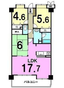 【ハトマークサイト神奈川】福岡県那珂川市松木6丁目の アダージュ博多南 703 3LDK 中古マンション