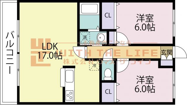 【ハトマークサイト】福岡県久留米市宮ノ陣5丁目の 山口第二ビル302 2LDK マンション