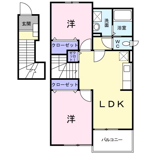 【ハトマークサイト】佐賀県鳥栖市蔵上3丁目の シーダーヒルズⅡ 202 2LDK アパート