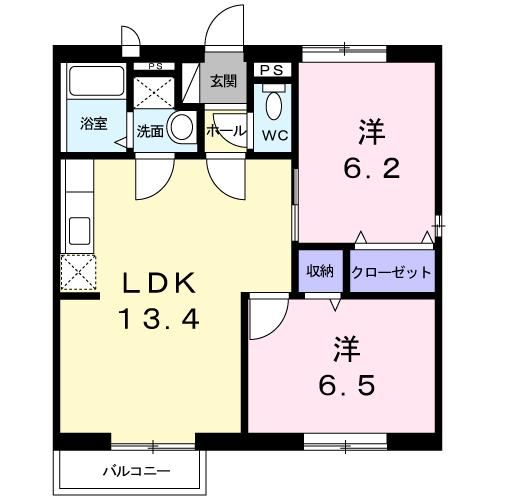 【ハトマークサイト】佐賀県三養基郡上峰町大字坊所の フローリアB201 2LDK アパート