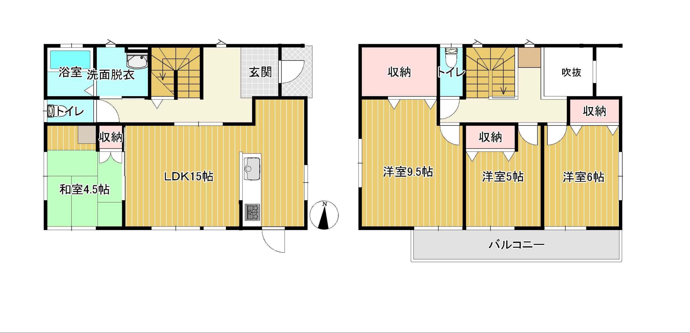 【ハトマークサイト】長崎県大村市富の原1丁目の 富の原E棟 4LDK 貸家