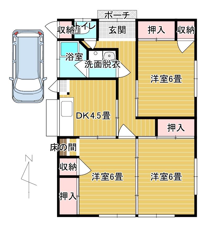 【ハトマークサイト】長崎県島原市上の原2丁目の リーブス 3DK 貸家