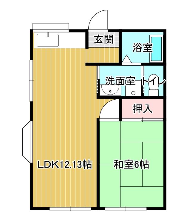 【ハトマークサイト】長崎県佐世保市吉岡町の グリーン吉岡202 1LDK アパート