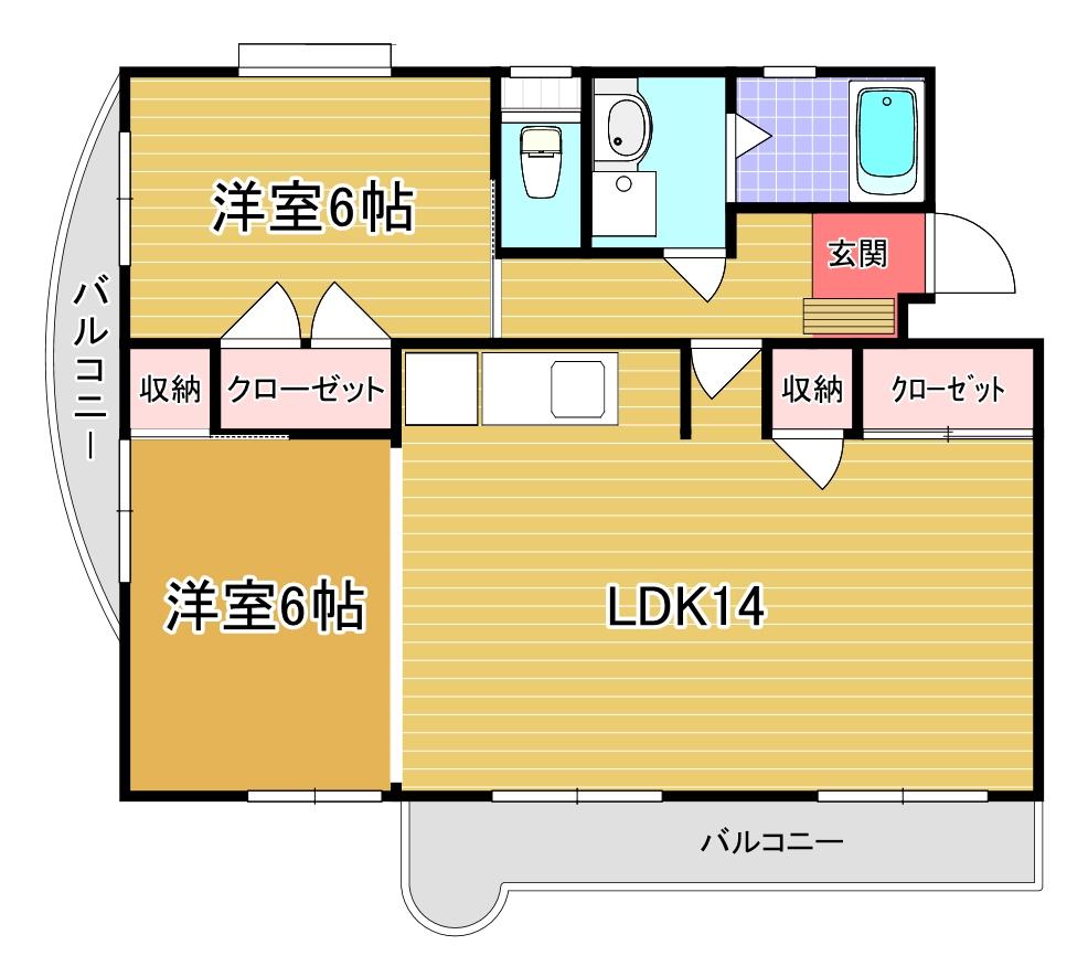 【ハトマークサイト】長崎県佐世保市大宮町の キャピタルビジョン401 2LDK マンション