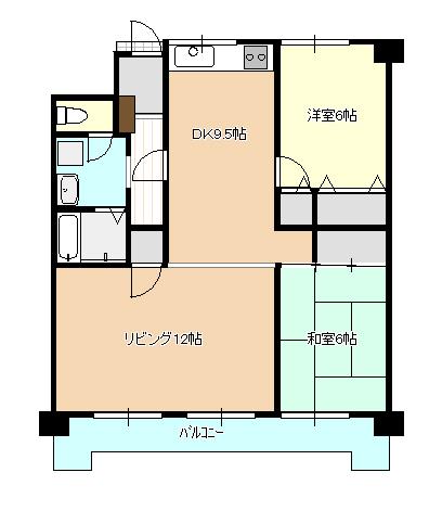 【ハトマークサイト】長崎県諫早市栗面町の ブルーハイツ諫早206 2LDK 中古マンション