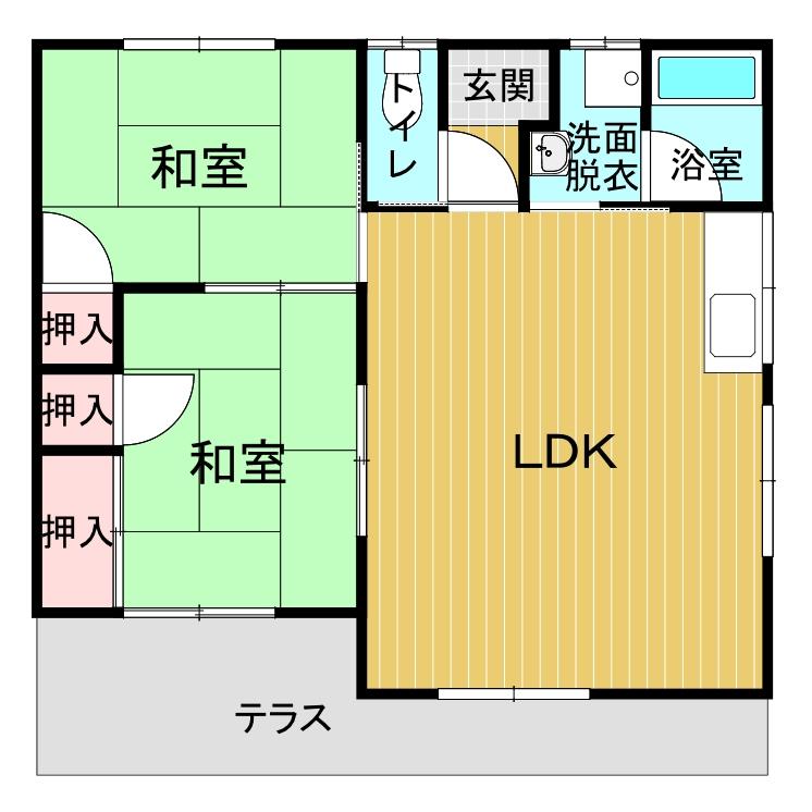 【ハトマークサイト】長崎県諫早市立石町の パラディ・クノ立石B102 2LDK アパート