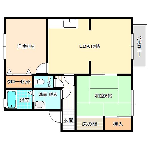 【ハトマークサイト】長崎県大村市諏訪1丁目の リバーサイド陣の内A201 2LDK アパート