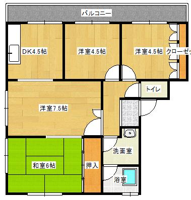 【ハトマークサイト】長崎県長崎市鶴見台2丁目の フォーレ鶴見台201 4DK 中古マンション
