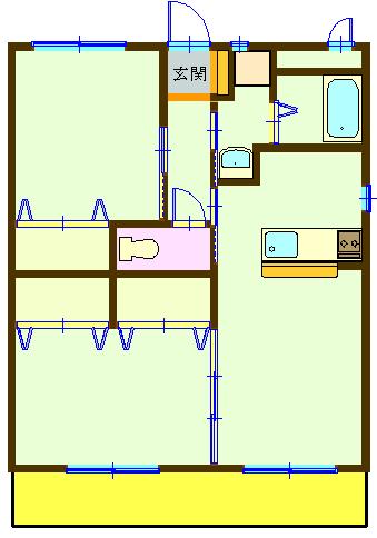 【ハトマークサイト】大分県佐伯市中の島1丁目の エクセルマンション307号 2LDK アパート