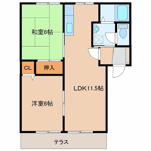 【ハトマークサイト群馬】大分県宇佐市大字上田の グリーンハウス 101 2LDK アパート