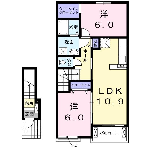 【ハトマークサイト】大分県日田市上城内町の ソレイユ・タカクラ204 2LDK アパート