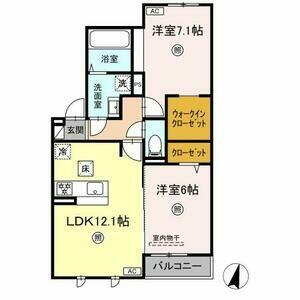 【ハトマークサイト】大分県日田市淡窓2丁目の プラムハウス105 2LDK アパート