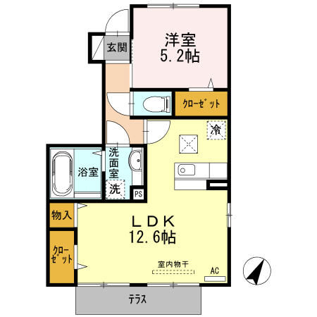 【ハトマークサイト】大分県日田市大字三和財津町の パルティール101 1LDK アパート