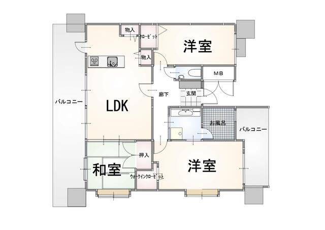 【ハトマークサイト】鹿児島県鹿児島市上荒田町の エイルマンション上荒田Ⅲ 3LDK 中古マンション