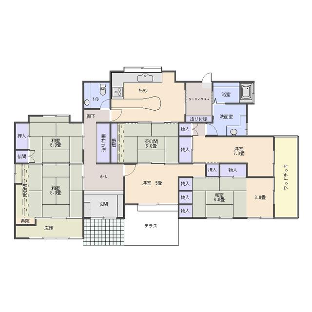 【ハトマークサイト】鹿児島県鹿屋市新川町の 6DK 中古一戸建