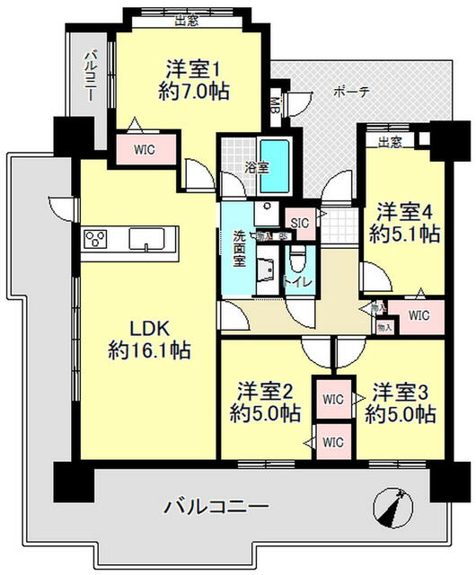 【ハトマークサイト】鹿児島県鹿児島市城西2丁目の エイルマンション城西の杜 301 4LDK 中古マンション